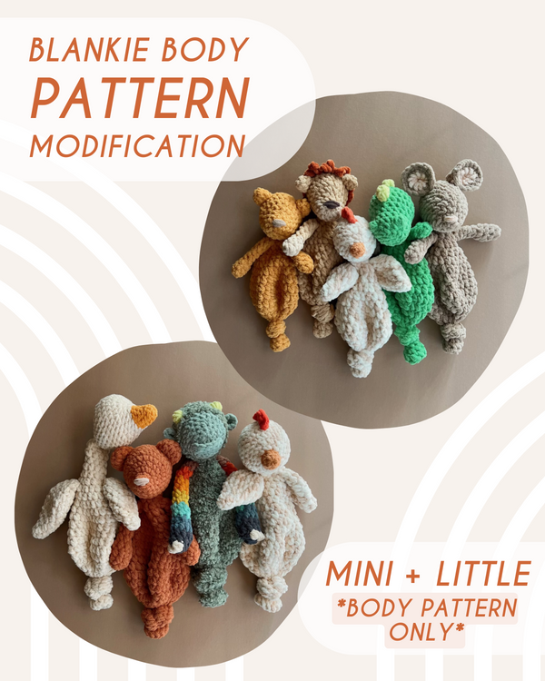 Mini + Little Blankie Body BUNDLE — PATTERN MODIFICATION – Mama Made Minis