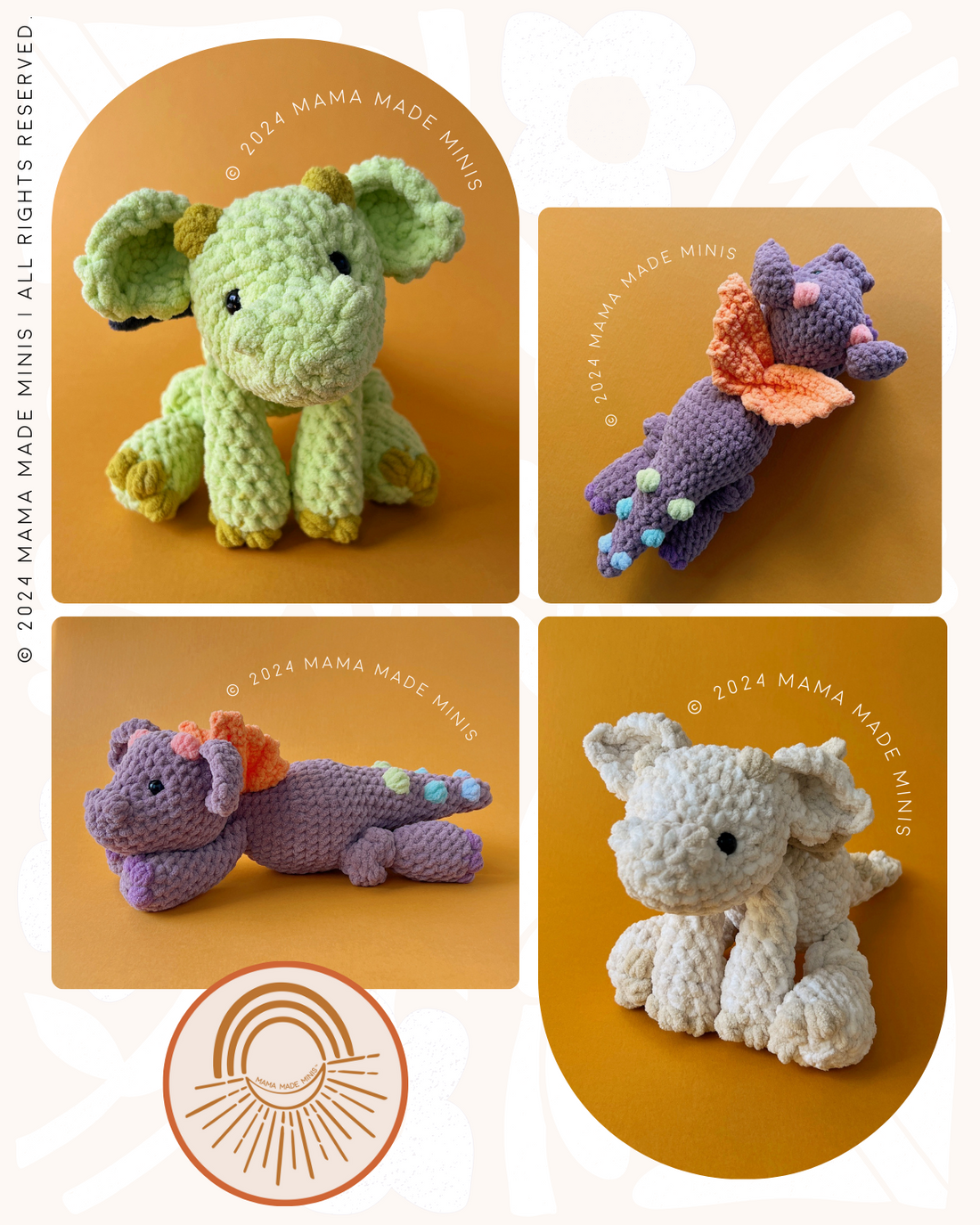 Drift Dragon 'Little' Knotted Stuffed Plushie — PATTERN (Low sew ...